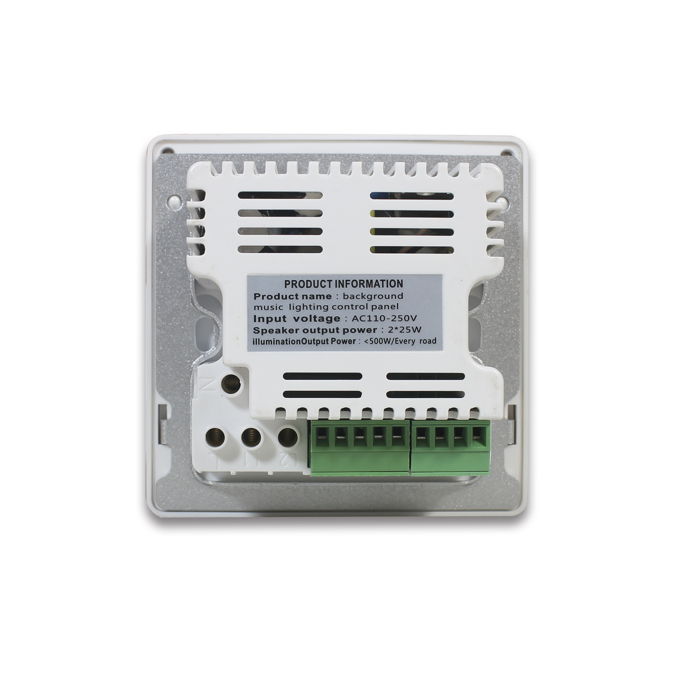 2-CH Bluetooth Wall Amplifier with Lighting Controls - Lucky Tone