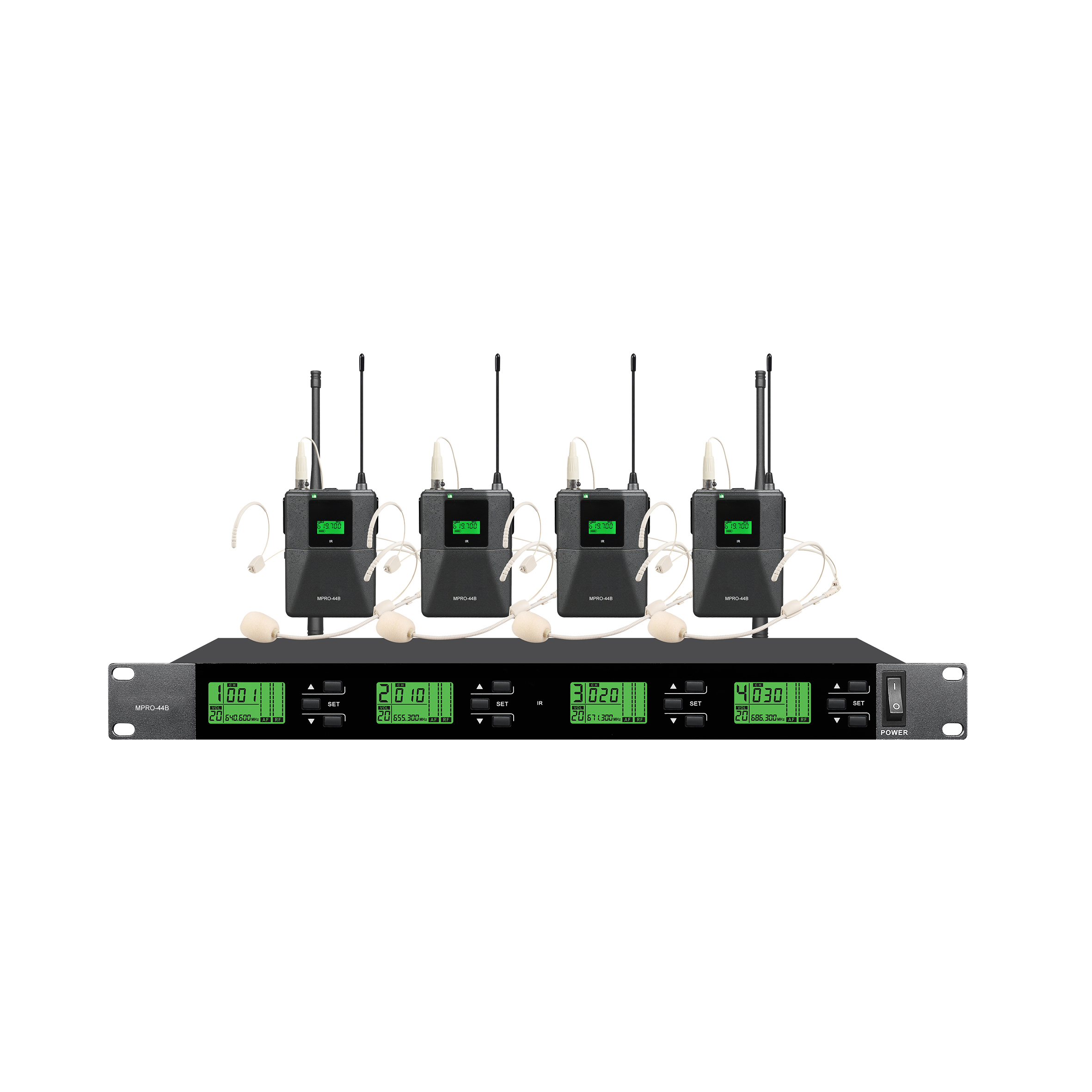 4-Channel Wireless Microphone - Lucky Tone