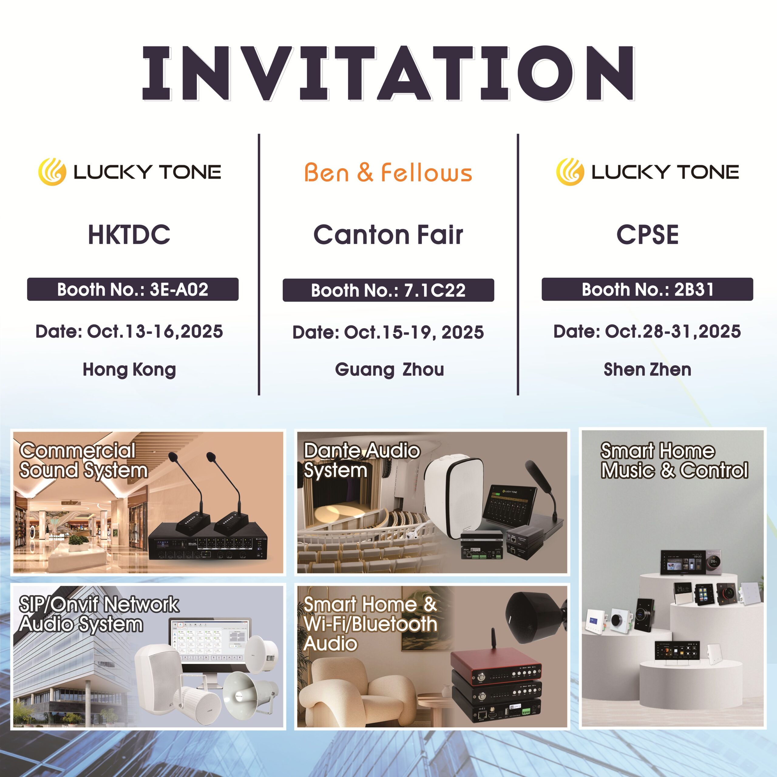 LUCKY TONE Invites You to HKTDC, Canton Fair & CPSE 2025 – Visit Our ...